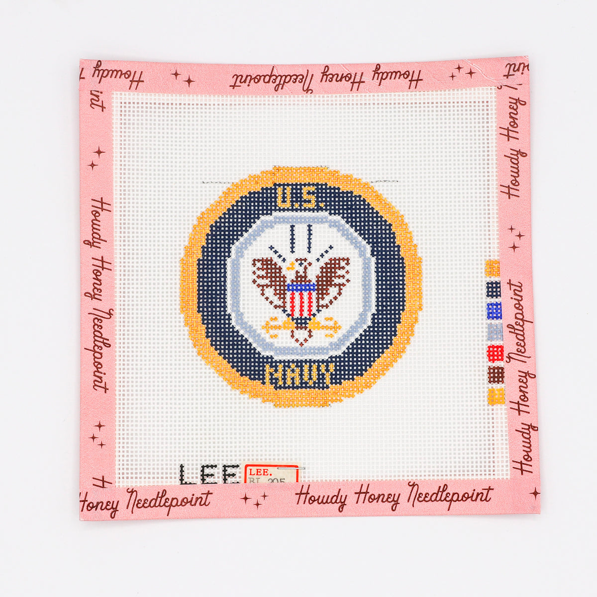US Navy Round – Howdy Honey Needlepoint