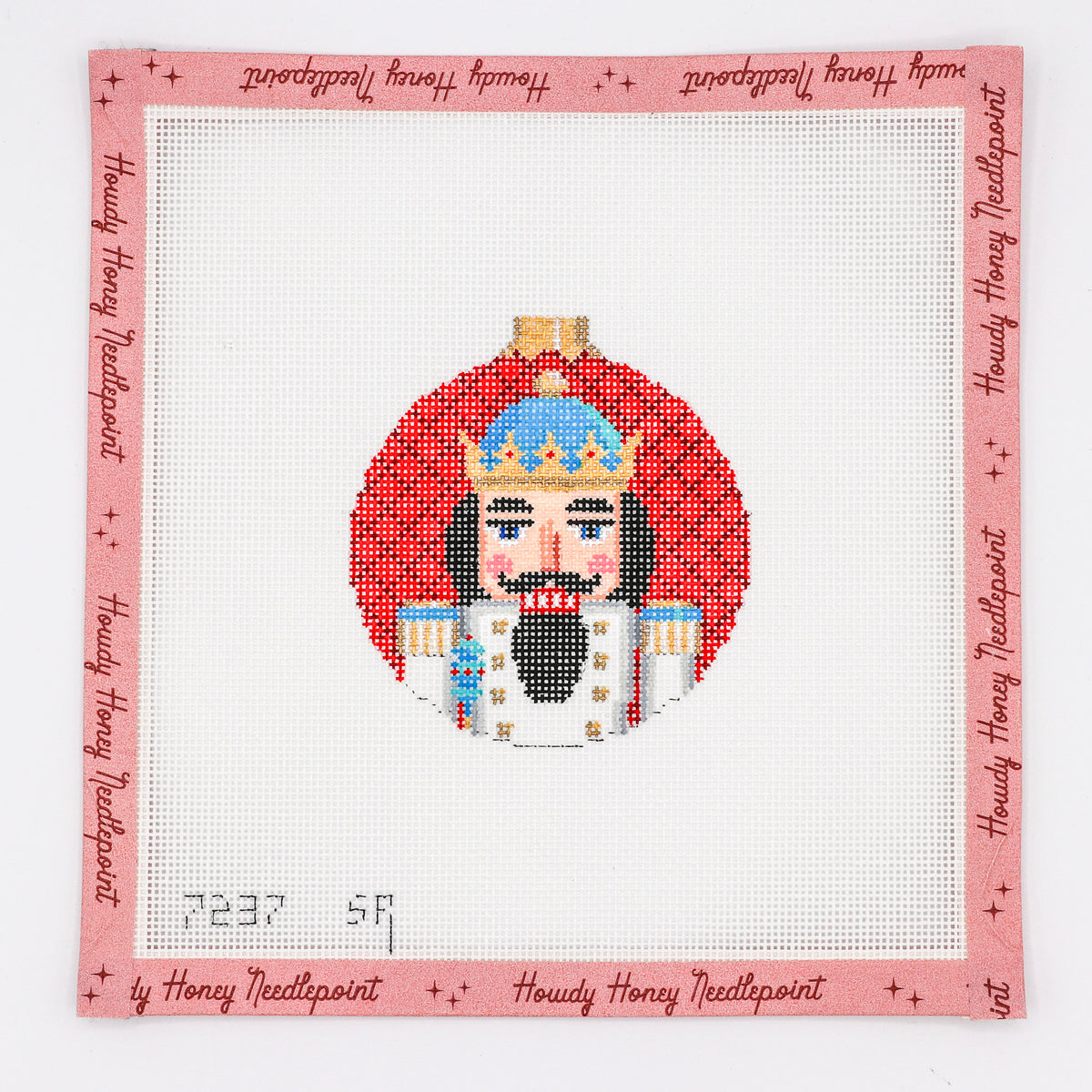Nutcracker King Round – Howdy Honey Needlepoint