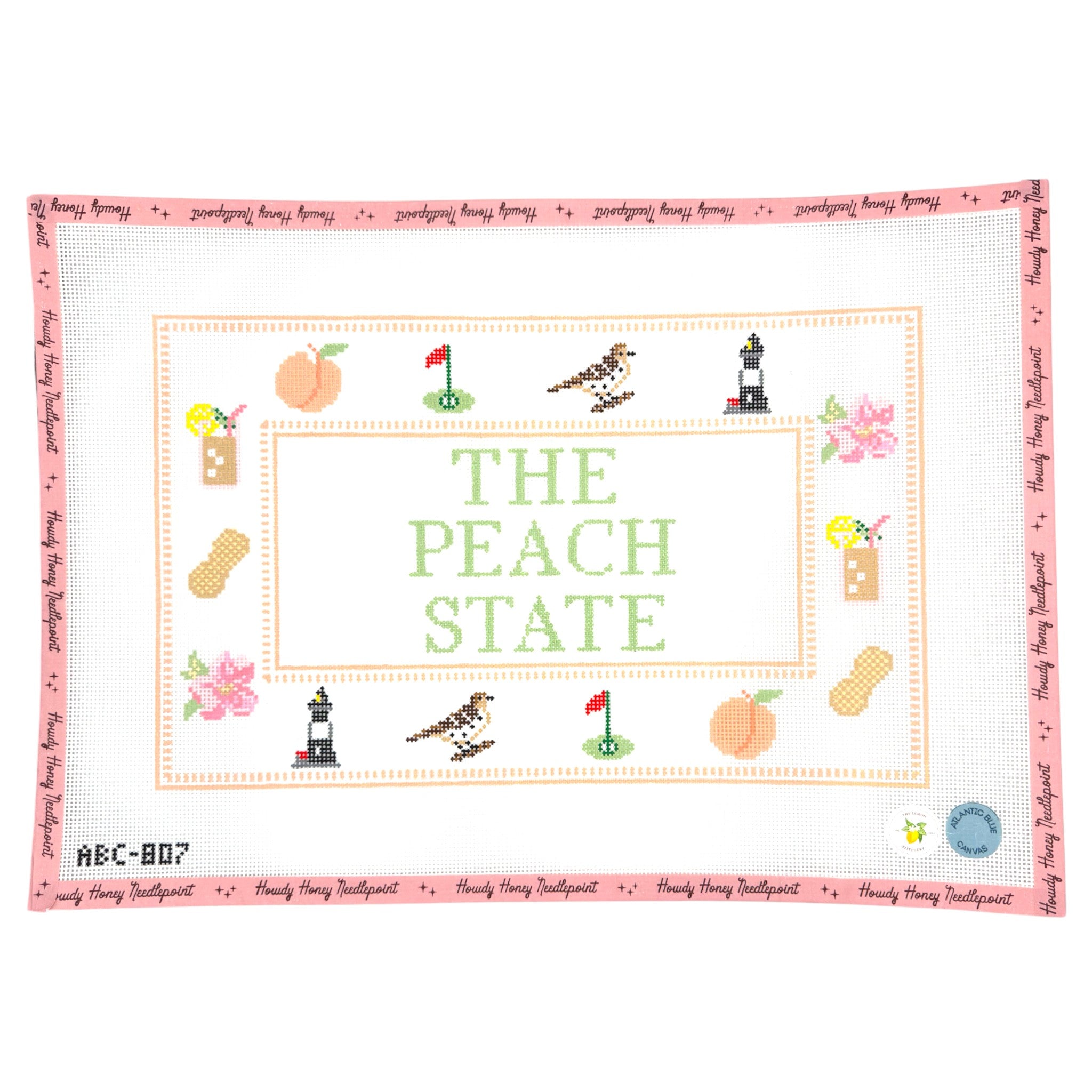 The Peach State: Georgia – Howdy Honey Needlepoint