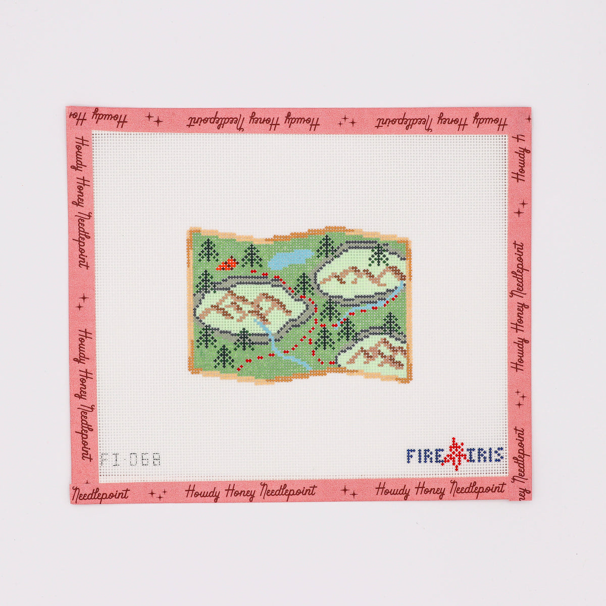 Hiking Map – Howdy Honey Needlepoint