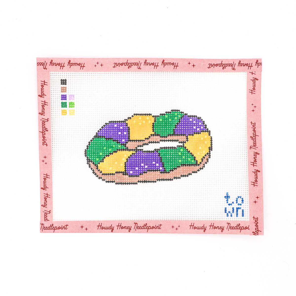 Let Them Eat King Cake – Howdy Honey Needlepoint