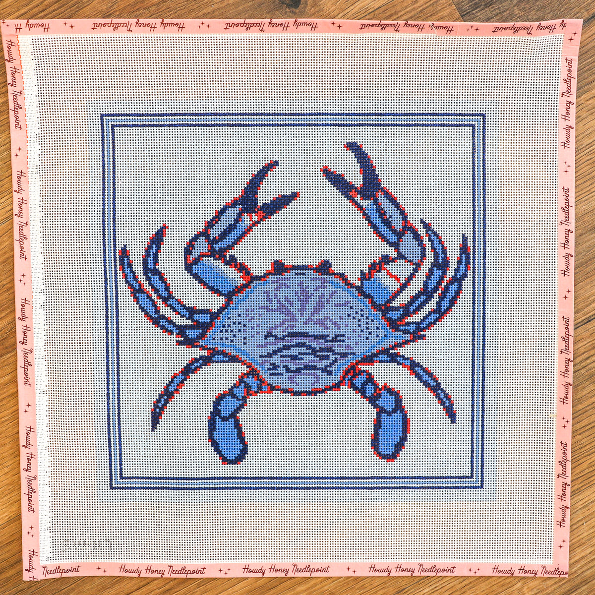 Big Blue Crab – Howdy Honey Needlepoint