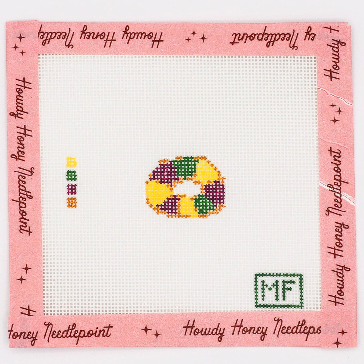 King Cake Mini – Howdy Honey Needlepoint