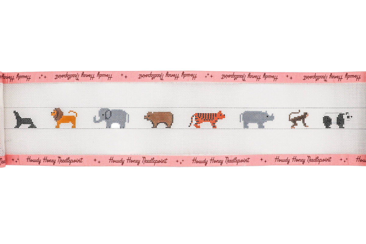 Zoo Animals (Kid's Belt) – Howdy Honey Needlepoint