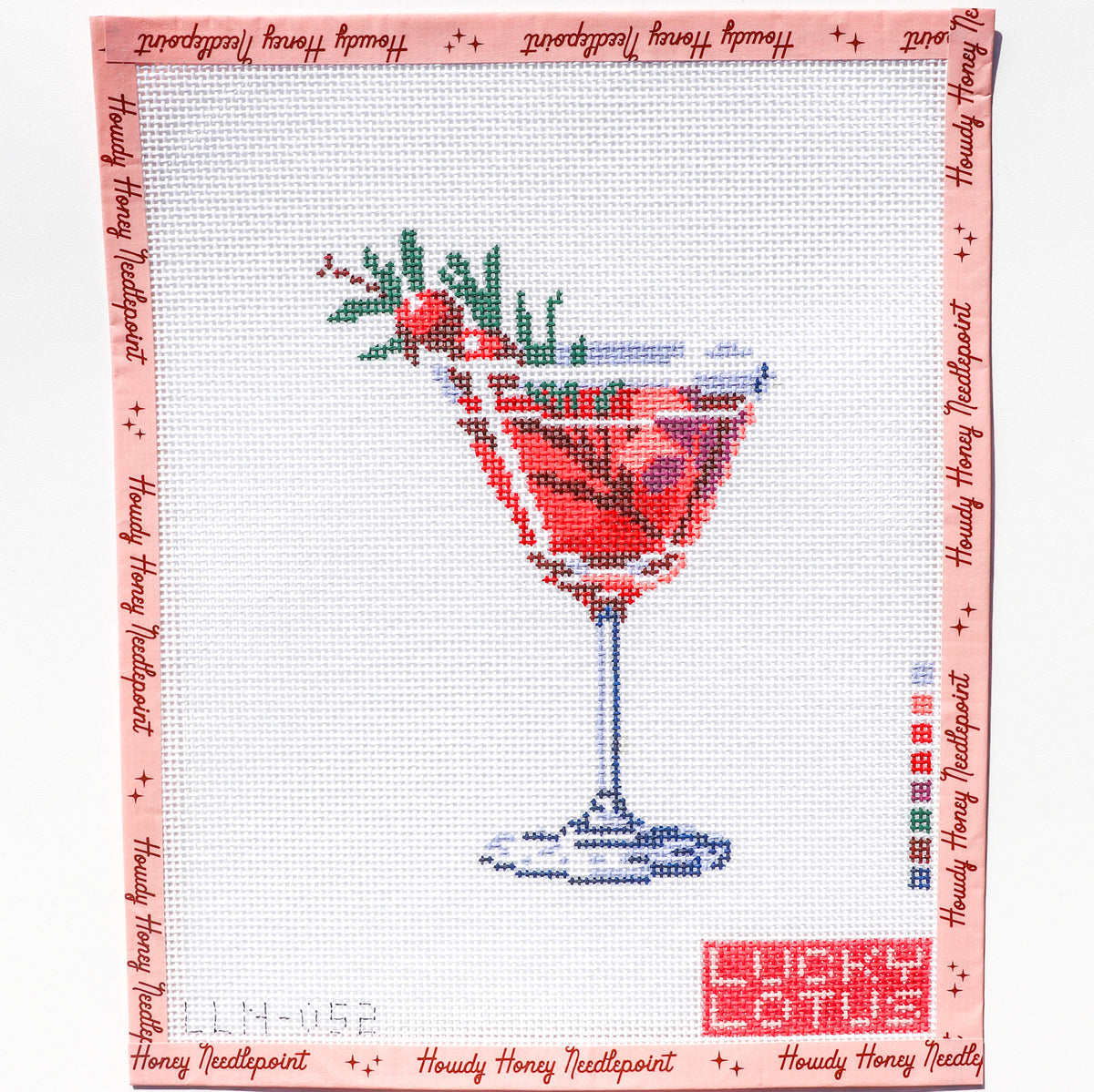Christmas Cocktail – Howdy Honey Needlepoint