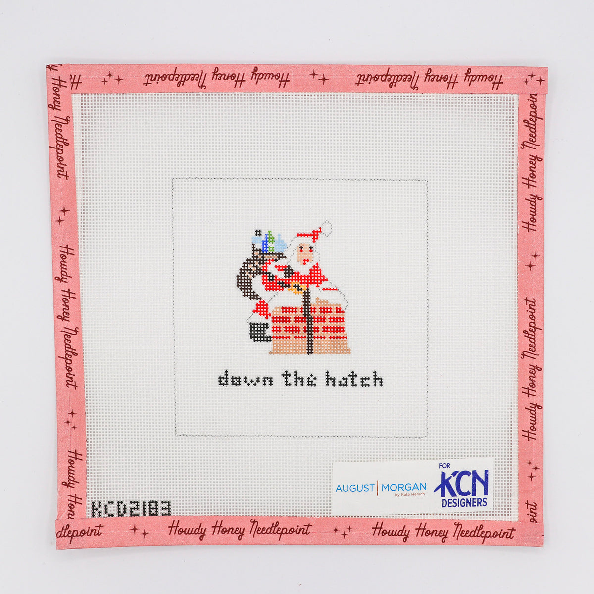 Down the Hatch Santa – Howdy Honey Needlepoint